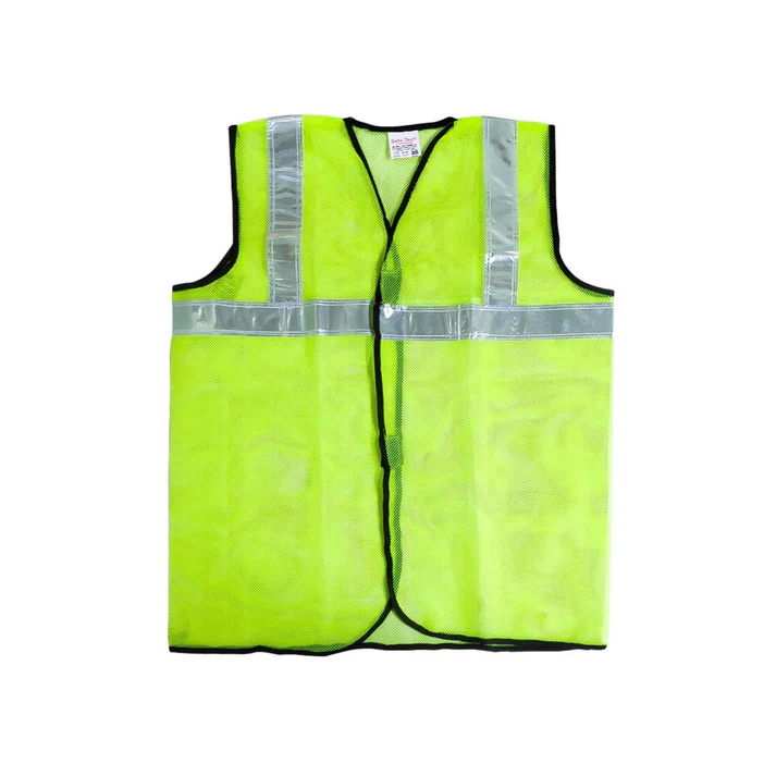 Hi Visibility Netted 2 inch Reflective Velcro fit Safety Jacket